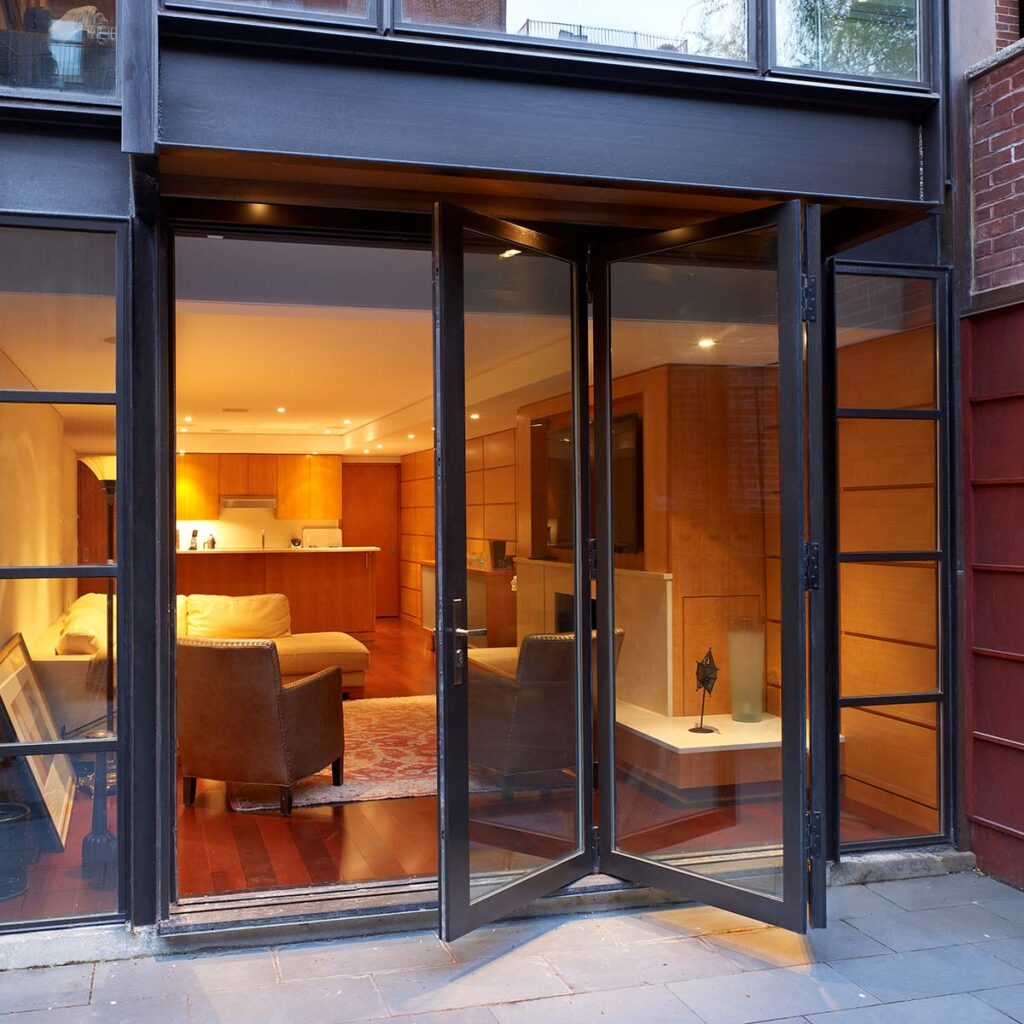 Elegant Bronze & Steel Slide and Fold Bi-Fold Doors